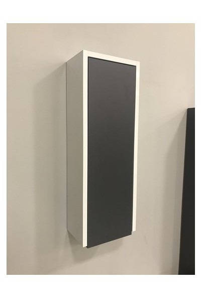 Özceden Çok Amaçlı Banyo Boy Dolabı 70 cm Mdf Kapak Antrasit Gri Mat
