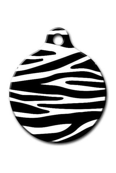 Kobal Business Zebra Desenli Yuvarlak Kedi Köpek Künyesi