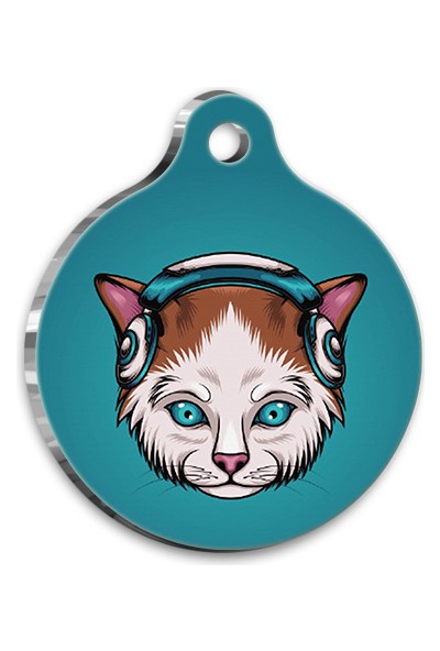 Kobal Business Tasarım 2 Yuvarlak Kedi Künyesi