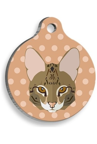 Kobal Business Savannah Kedisi Yuvarlak Kedi Künyesi