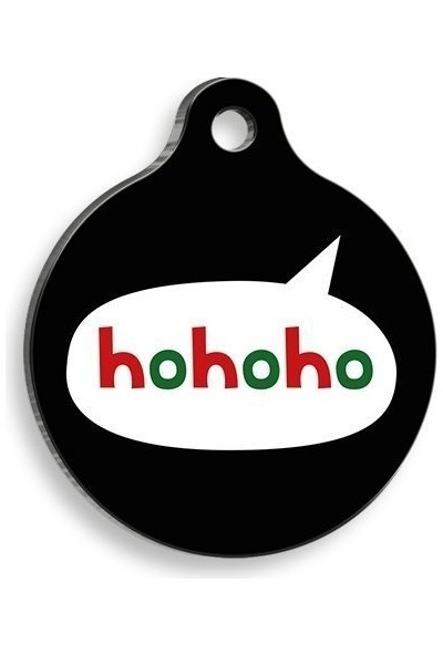 Kobal Business Christmas Serisi Hohoho Yuvarlak Kedi ve Köpek Künyesi