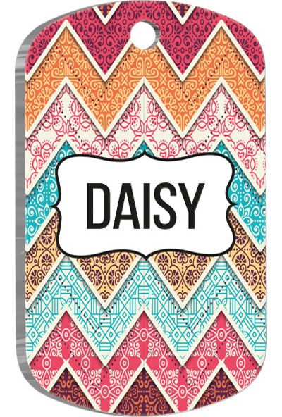 Kobal Business Etnik Çiçek Desenli Askeri Kedi Köpek Künyesi Kobal Business Etnik Çiçek Desenli Askeri Kedi Köpek Künyesi