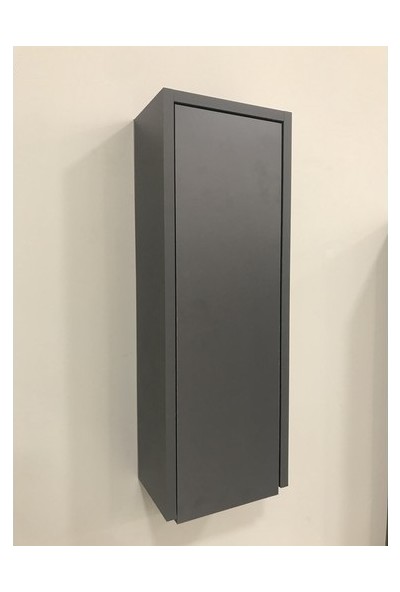 Özceden Çok Amaçlı Banyo Boy Dolabı 70 cm Mdf Antrasit Gri Mat Renkli