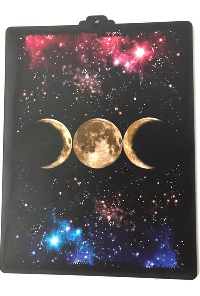 Moon Desenli Ahşap Tablo