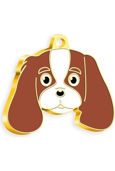 Kobal Business Altın Kaplama Cavalier King Charles Köpek Künyesi Kobal Business Altın Kaplama Cavalier King Charles Köpek Künyesi