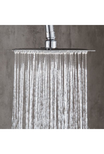 Fause Tepe Duş Başlığı Kare Slim 304 Metal 25X25 cm Fause Tepe Duş Başlığı Kare Slim 304 Metal 25X25 cm