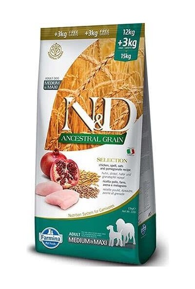 N&d Düşük Tahıllı Tavuk Narlı Orta ve Büyük Irk Köpek Maması 12 + 3 kg N&d Düşük Tahıllı Tavuk Narlı Orta ve Büyük Irk Köpek Maması 12 + 3 kg