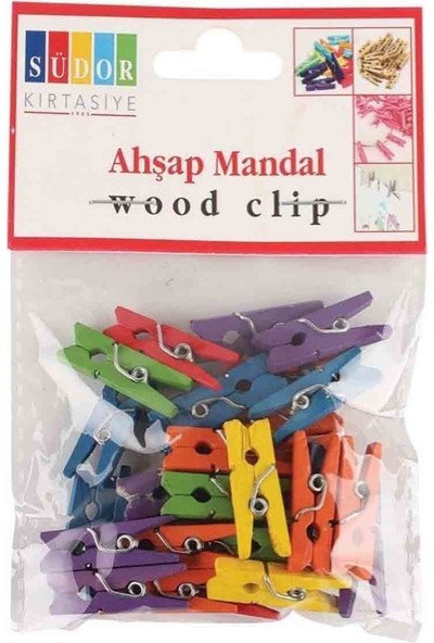 eOfis Renkli Ahşap Mandal Küçük Mini Mandal (30 Adet) Bs-99 eOfis Renkli Ahşap Mandal Küçük Mini Mandal (30 Adet) Bs-99