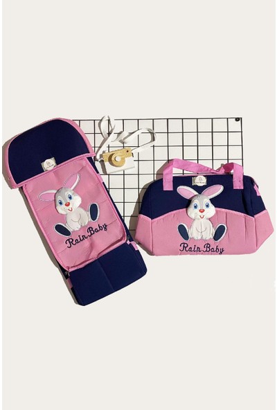 Bebeciburada Tavşan Temalı Bebek Taşıma Puset (Portbebe) ve Bakım Çantası Seti Bebeciburada Tavşan Temalı Bebek Taşıma Puset (Portbebe) ve Bakım Çantası Seti