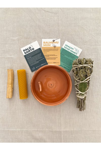 Kyphi Natural Terra Tütsülük ve Enerji Başlangıç Seti : Palo Santo Ağaç Tütsü, Adaçayı Tütsü Demeti, Balmumu Mum Kyphi Natural Terra Tütsülük ve Enerji Başlangıç Seti : Palo Santo Ağaç Tütsü, Adaçayı Tütsü Demeti, Balmumu Mum