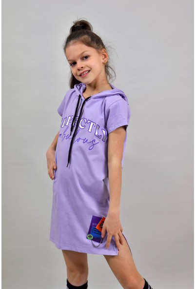 Benini Kız Çocuk Baskılı Aksesuar Detay Kapüşonlu Tunik Elbise ( 10 - 16 Yaş ) Benini Kız Çocuk Baskılı Aksesuar Detay Kapüşonlu Tunik Elbise ( 10 - 16 Yaş )