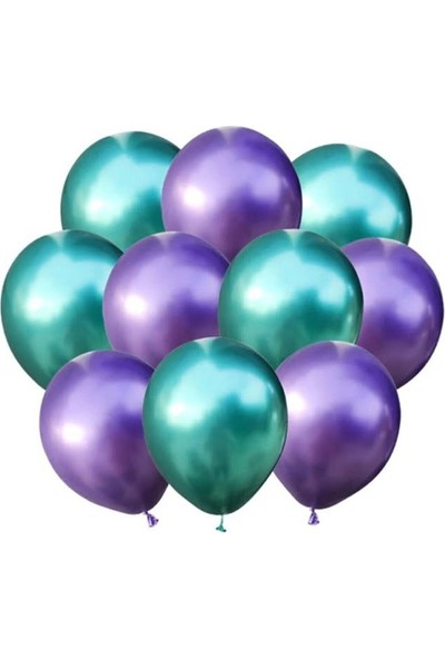 Best Parti Mor-Yeşil Krom Balon 10 Adet Best Parti Mor-Yeşil Krom Balon 10 Adet