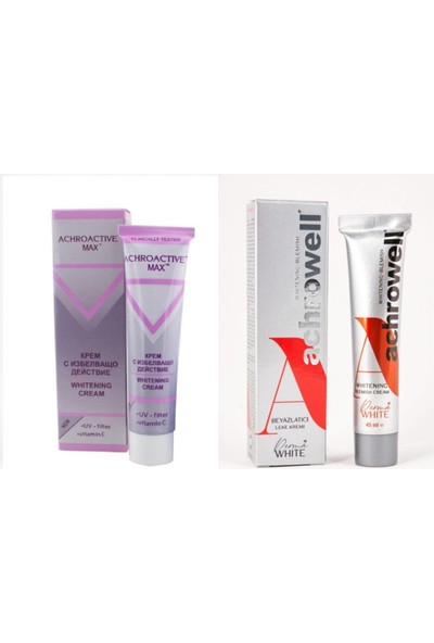Achroactive Max Max Leke Kremi ve Achrowell Beyazlatıcı Leke Kremi