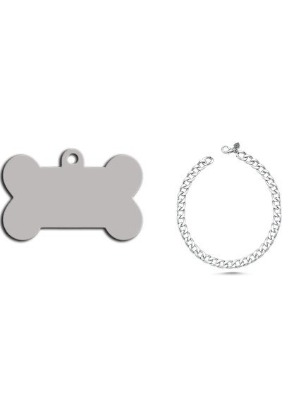 Kobal Business Çelik Kaplama Kemik Köpek Künyesi+Silver Köpek Kolyesi Kobal Business Çelik Kaplama Kemik Köpek Künyesi+Silver Köpek Kolyesi