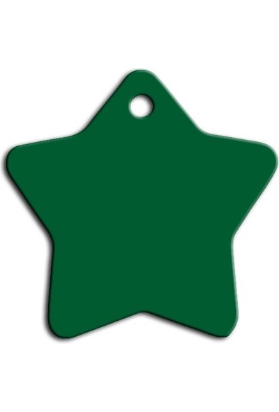 Kobal Business Büyük Yıldız Kedi Köpek Künyesi Yeşil