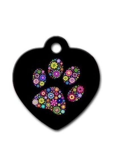 Kobal Business Pati Desenli Kalp Kedi Köpek Künyesi Kobal Business Pati Desenli Kalp Kedi Köpek Künyesi