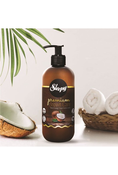 Sleepy Premium Brown Care Doğal Hindistan Cevizi Sıvı Sabun 500 ml Sleepy Premium Brown Care Doğal Hindistan Cevizi Sıvı Sabun 500 ml