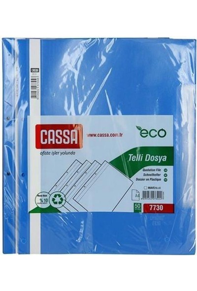Plastik Telli Dosya Mavi 50 Li Cassa Plastik Telli Dosya Mavi 50 Li Cassa
