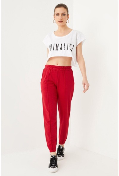 My Üçöz Kadın Dikiş Detaylı Slim Fit Pantolon