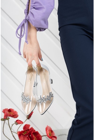 Sindy Yılbaşı 7 cm Topuklu Şeffaf Abiye Ayakkabı Sindy Yılbaşı 7 cm Topuklu Şeffaf Abiye Ayakkabı