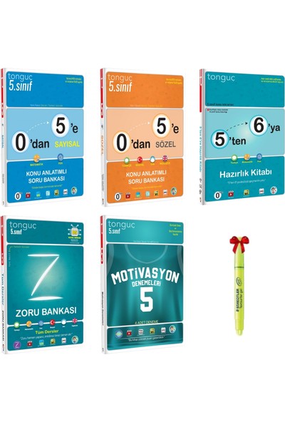 Tonguç 0'dan 5'e Sayısal Sözel,5'den 6'ya 5 Zoru,motivasyon Deneme Hadi Planlama