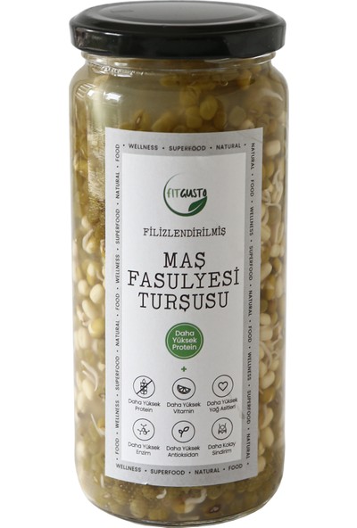 Filizlendirilmiş Maş Fasulyesi Turşusu - 500GR Filizlendirilmiş Maş Fasulyesi Turşusu - 500GR