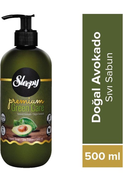 Sleepy Premium Green Care Doğal Avokado Sıvı Sabun 500 ml Sleepy Premium Green Care Doğal Avokado Sıvı Sabun 500 ml