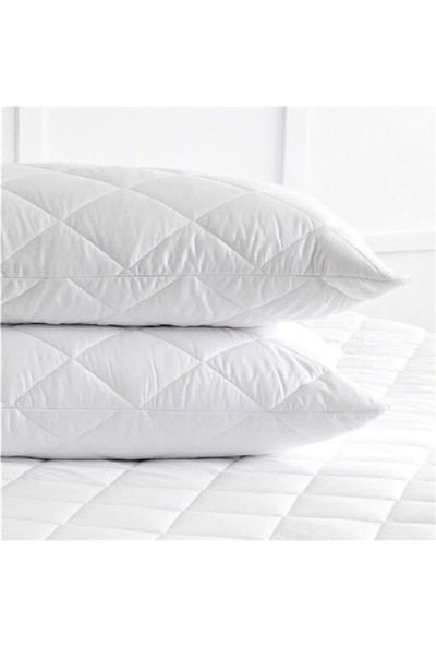 2 Adet Kapitoneli Fermuarlı Beyaz Renk Yastık Koruyucu Alez 50X70 cm 2 Adet Kapitoneli Fermuarlı Beyaz Renk Yastık Koruyucu Alez 50X70 cm