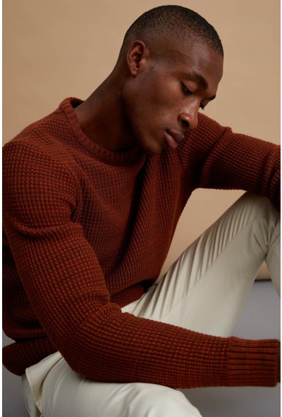 DeFacto Regular Fit Bisiklet Yaka Triko Kazak N9902AZ21WN