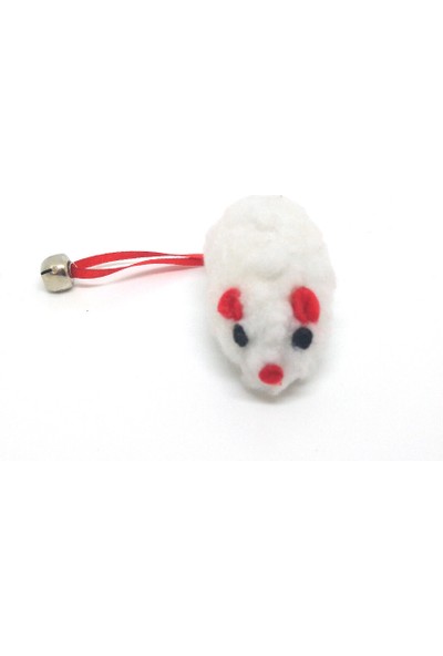 Berrin Store Eastland Kedi Oyuncak Fare Beyaz 6 cm Zilli