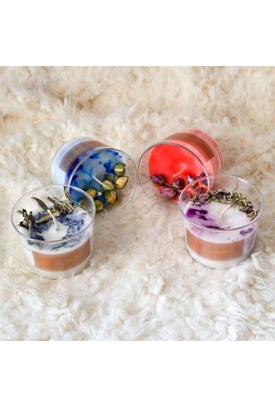 Trend Mum 4 Lü Kokulu Mum Seti , Lavanta/gül/vanilya/hindistan Cevizi Kokulu Mum