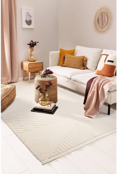 Cotton Halı Sidney Cream Pelüş Dokulu Salon Makine Halısı Cotton Halı Sidney Cream Pelüş Dokulu Salon Makine Halısı