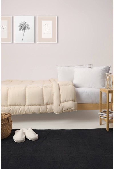 Favora Lüx Jakarlı Mikro Silikon Çift Kişilik Yorgan - Antrasit