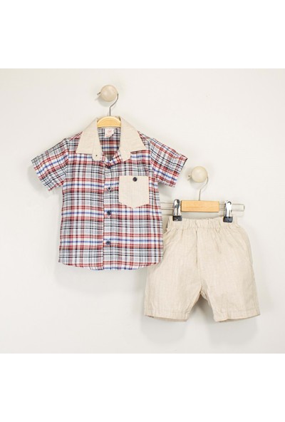 Erkek Çocuk Kareli Gömlekli 2li Takım - Flonte Kids - Erkek Takım - Kiremit - 0-1 Yaş Erkek Çocuk Kareli Gömlekli 2li Takım - Flonte Kids - Erkek Takım - Kiremit - 0-1 Yaş