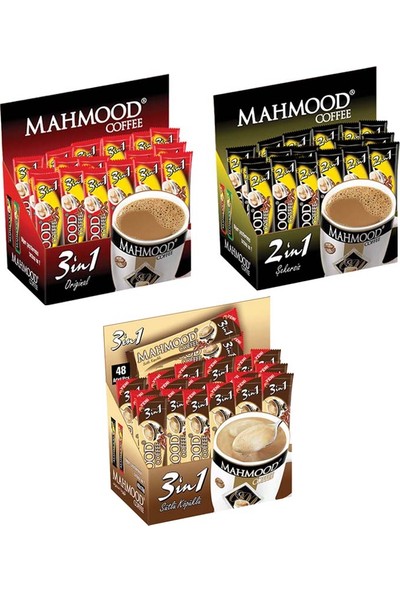 Mahmood Coffee 3 Ü 1 Arada 48 Li - 3ü 1 Arada Sütlü Köpüklü 48 Li - 2si 1 Arada 48 Li