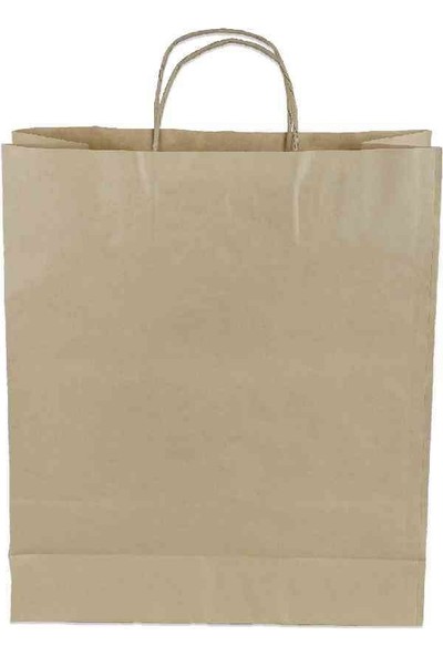 Konak Ambalaj Kraft Kağıt Çanta Burgu Saplı 32 x 40 x 12 cm 3 Adet