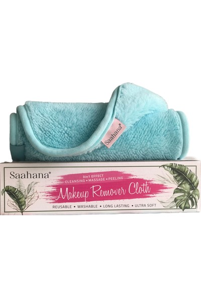Saahana Tekrar Kullanılabilir Makyaj Temizleme Havlusu Turkuaz Saahana Tekrar Kullanılabilir Makyaj Temizleme Havlusu Turkuaz