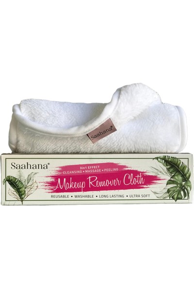 Saahana Tekrar Kullanılabilir Makyaj Temizleme Havlusu Beyaz Saahana Tekrar Kullanılabilir Makyaj Temizleme Havlusu Beyaz