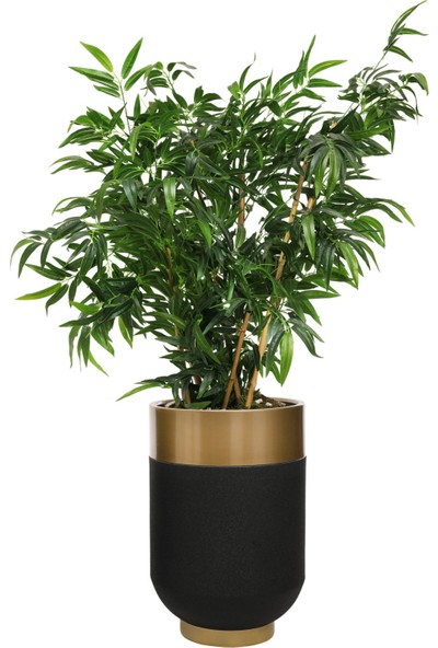 Darbuka Saksı 60CM Siyah Eskitme 1010-1