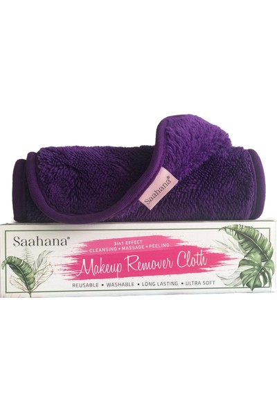 Saahana Tekrar Kullanılabilir Makyaj Temizleme Havlusu Mor Saahana Tekrar Kullanılabilir Makyaj Temizleme Havlusu Mor