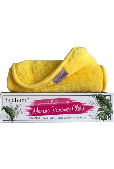 Saahana Tekrar Kullanılabilir Makyaj Temizleme Havlusu Sarı Saahana Tekrar Kullanılabilir Makyaj Temizleme Havlusu Sarı
