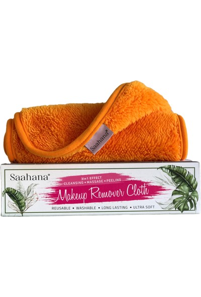 Saahana Tekrar Kullanılabilir Makyaj Temizleme Havlusu Turuncu Saahana Tekrar Kullanılabilir Makyaj Temizleme Havlusu Turuncu