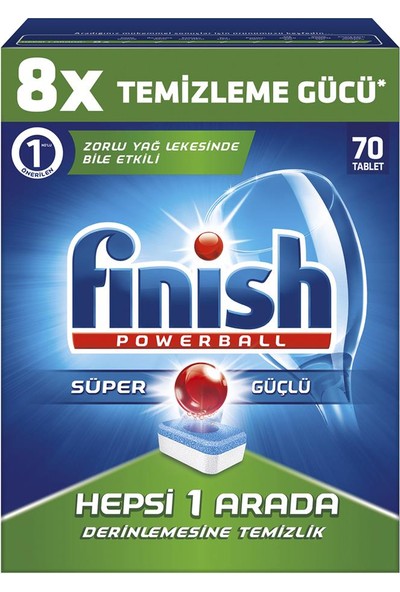 Finish Hepsi Bir Arada 70'li Bulaşık Makinesi Tableti Finish Hepsi Bir Arada 70'li Bulaşık Makinesi Tableti