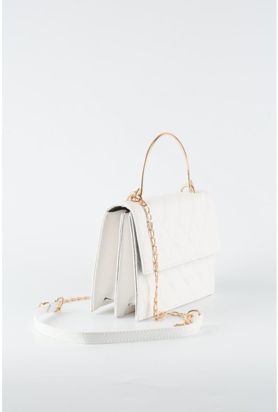 Crocos Kadın Kapitone Saten Deri Askılı Omuz ve El Çantası