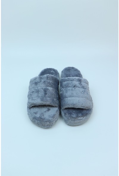 Obje Sütlü Kahve Ekoseli Kadın Ev Terliği