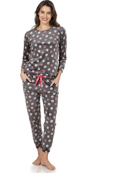 Obje Antrasit Pati Desen Bant Paça Polar Alt Obje Antrasit Pati Desen Bant Paça Polar Alt