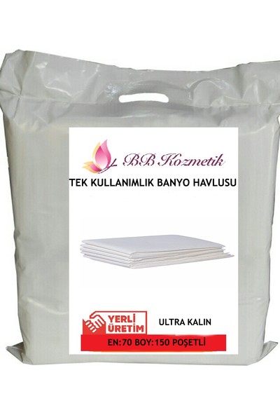 BB Kozmetik Tek Kullanımlık Kalın Banyo Havlusu (70X150 Cm) 10 Adet