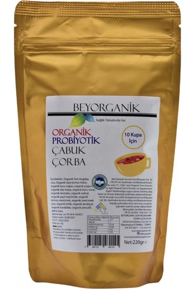 Beyorganik Probiyotikli Kış Çorbası 220 gr Beyorganik Probiyotikli Kış Çorbası 220 gr