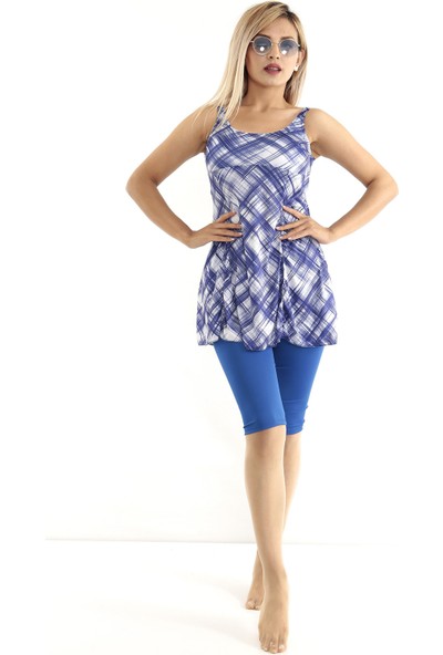 Tigers Kadın Desenli Taytlı Mayo