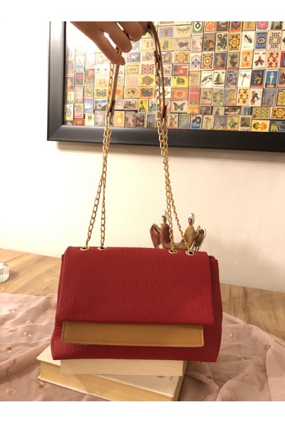 Perla Design Kadın Kabartma Desenli Omuz Çantası